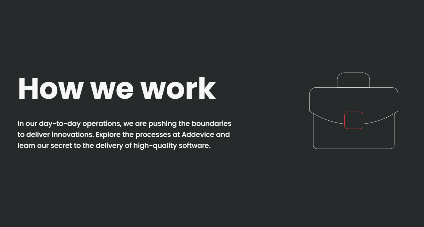 How We Work | Addevice – Software Development Agency | How We Work